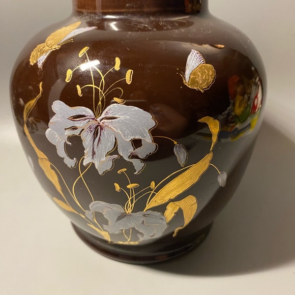 Accents | Vintage Brown Color Flower Garden Ceramic Vase | Poshmark